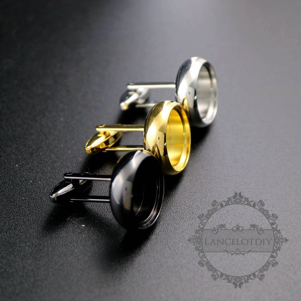 10pcs 16mm Round Bezel 5mm Depth Gun Blacksilvergold - Etsy