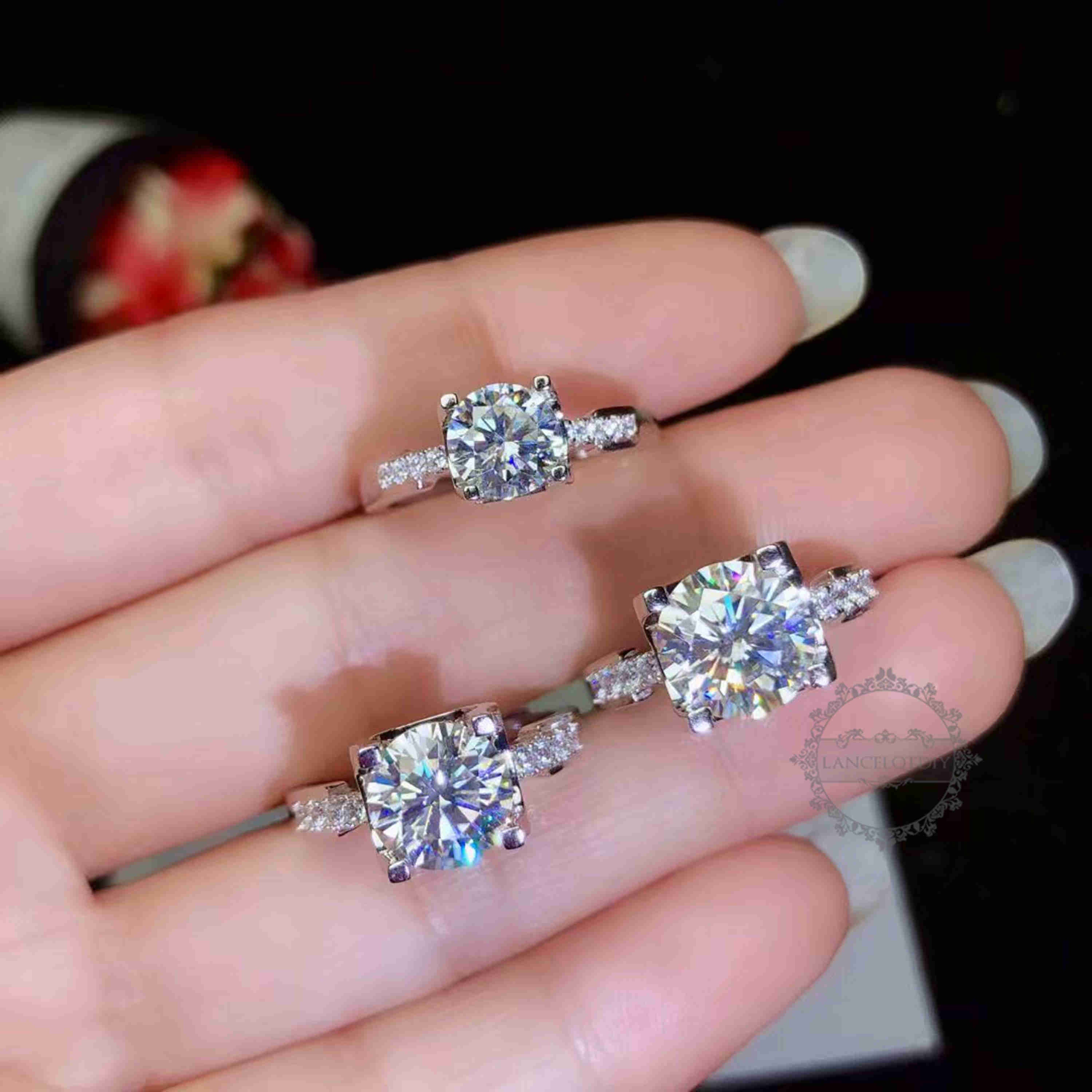 1pcs 6.5-9mm Big Round Gems CZ Stone Prong Setting Solid 925 - Etsy