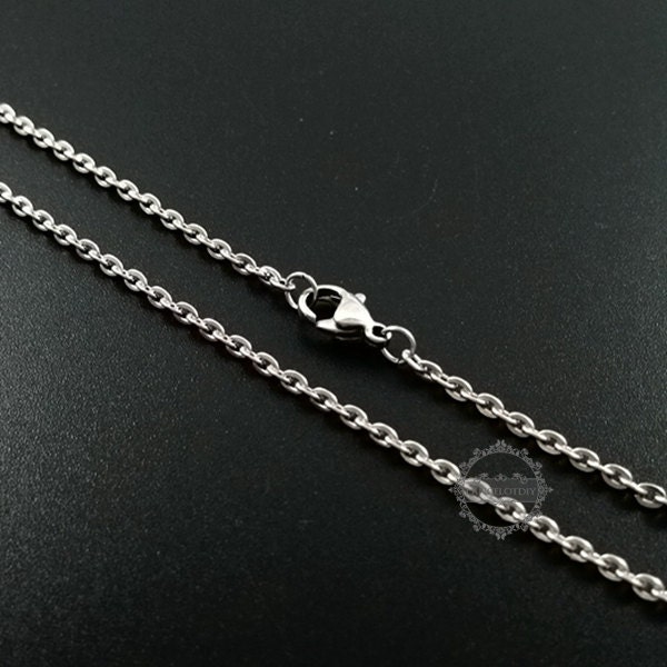 6pcs 20inches Rhodium Color 316L Stainless Steel DIY Necklace - Etsy
