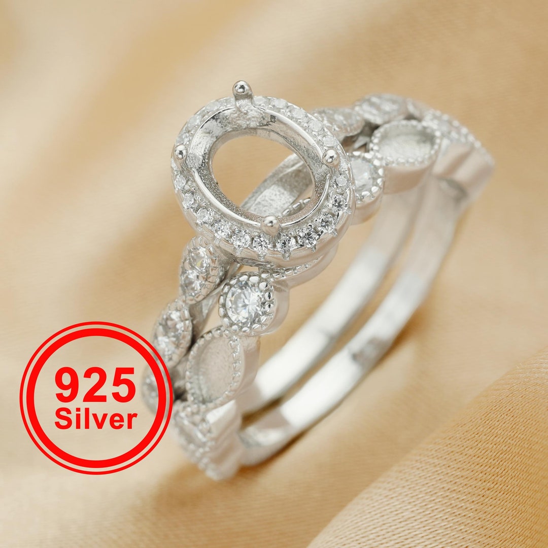 6x8mm Keepsake Breast Milk Resin Oval Ring Settings Stackable ...