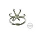 1pcs Irregular Stone Prong Claw Bezel 925 Sterling Silver Adjustable ...