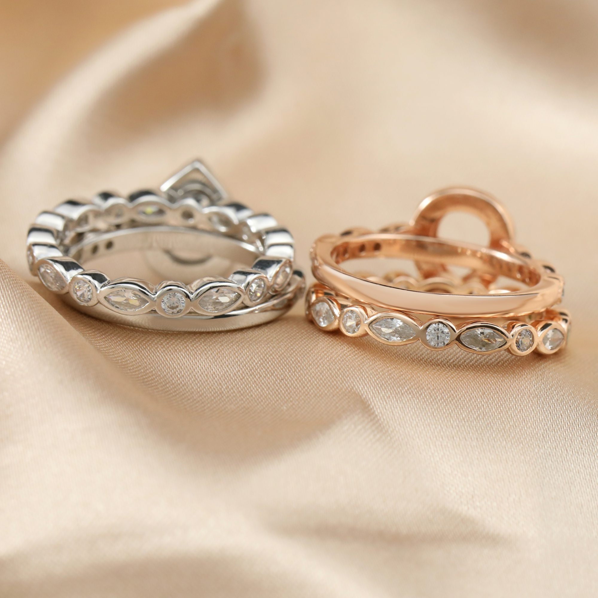 6x8mm Halo Pear Prong Ring Settings Art Deco Cathedral Solid - Etsy