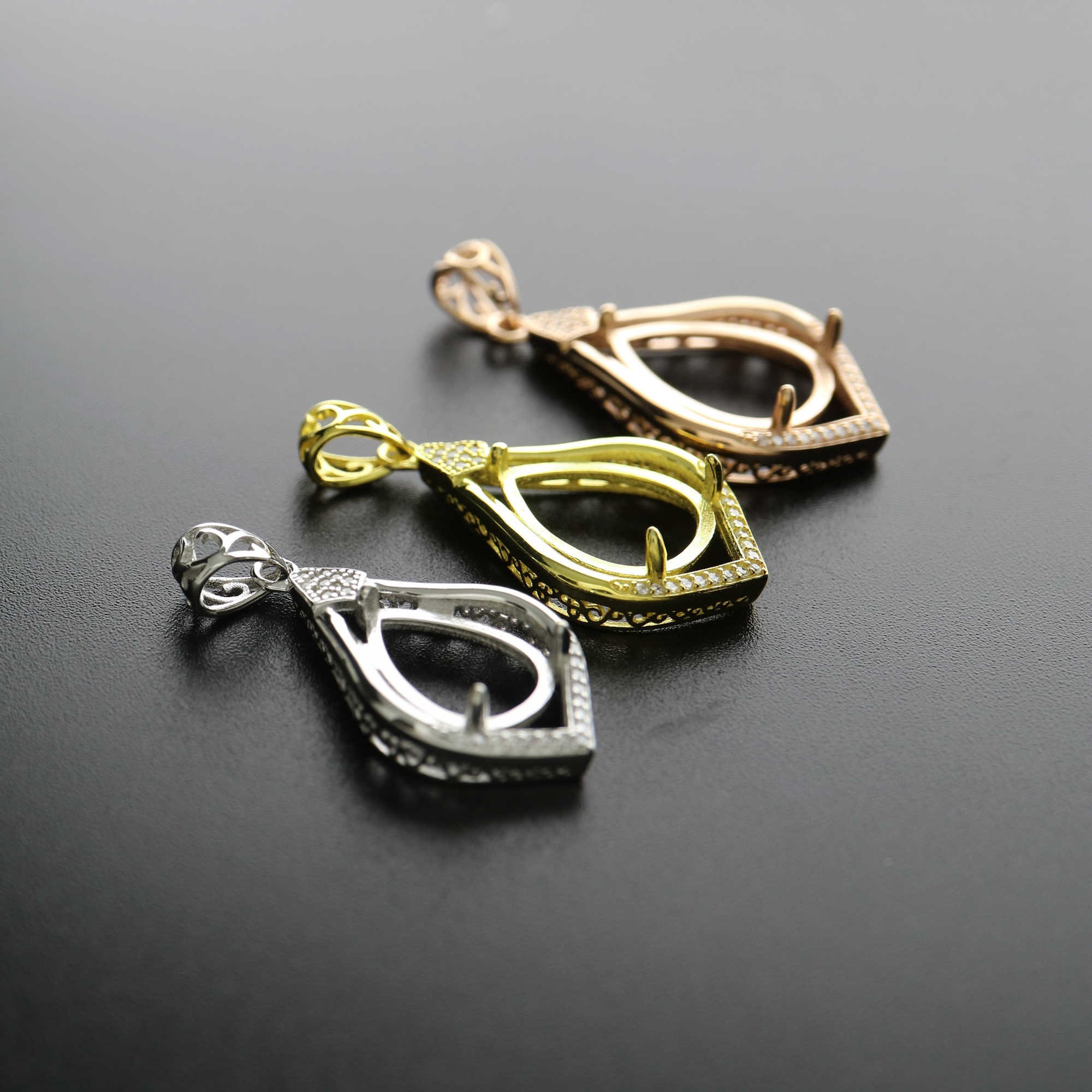 1Pcs Multiple Sizes Solid 925 Sterling Silver Pear Shape | Etsy