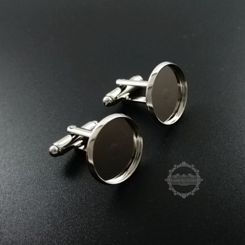 10pcs 16MM Rhodiumn Plated Brass Round French Cuff Links - Etsy