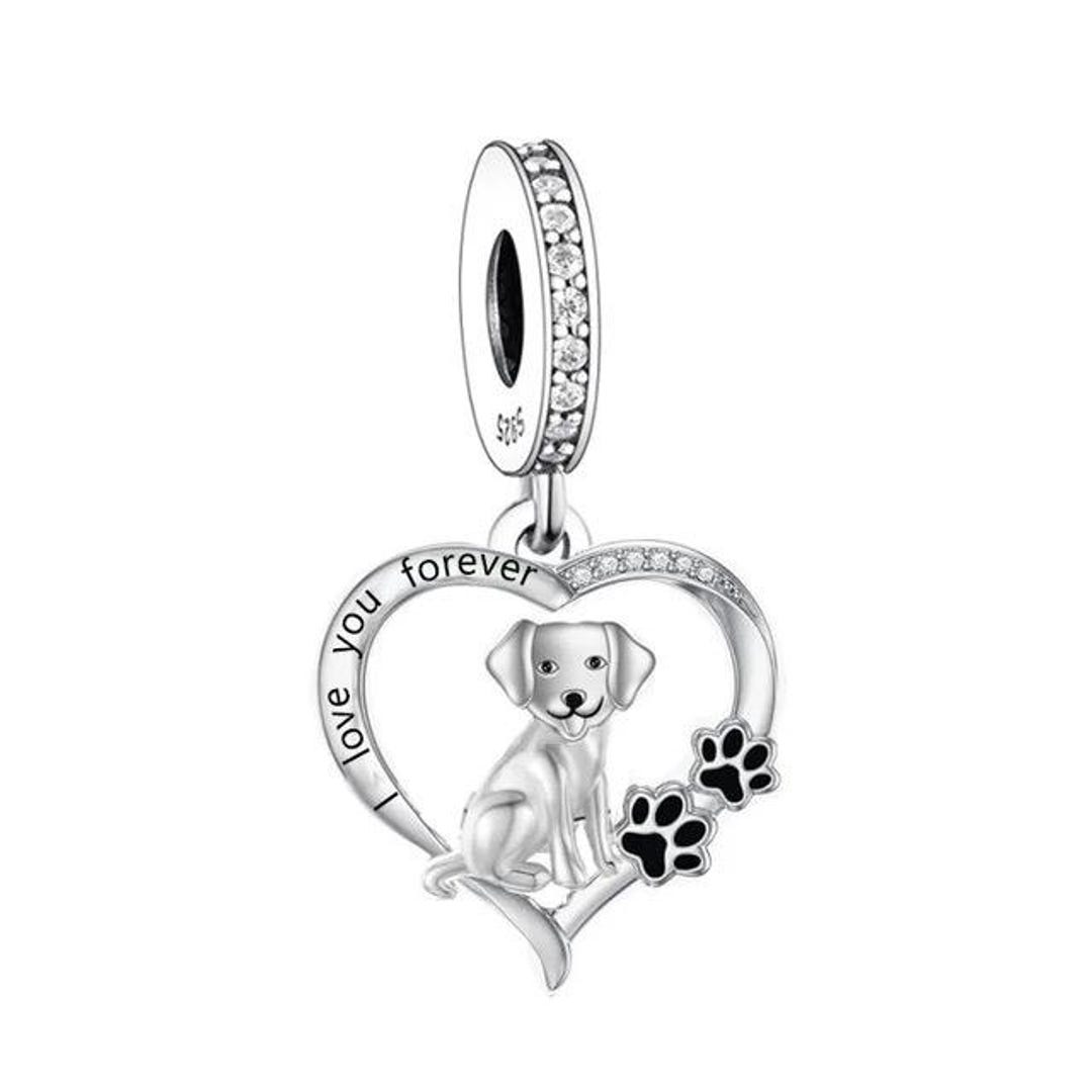 925 Sterling Silver Labrador Retriever Dog Charm Fits Pandora Bracelets ...