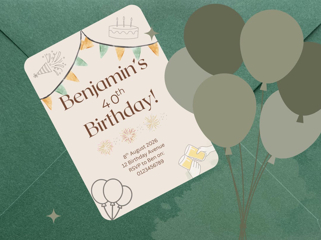 Editable Birthday Invitation Template - Etsy