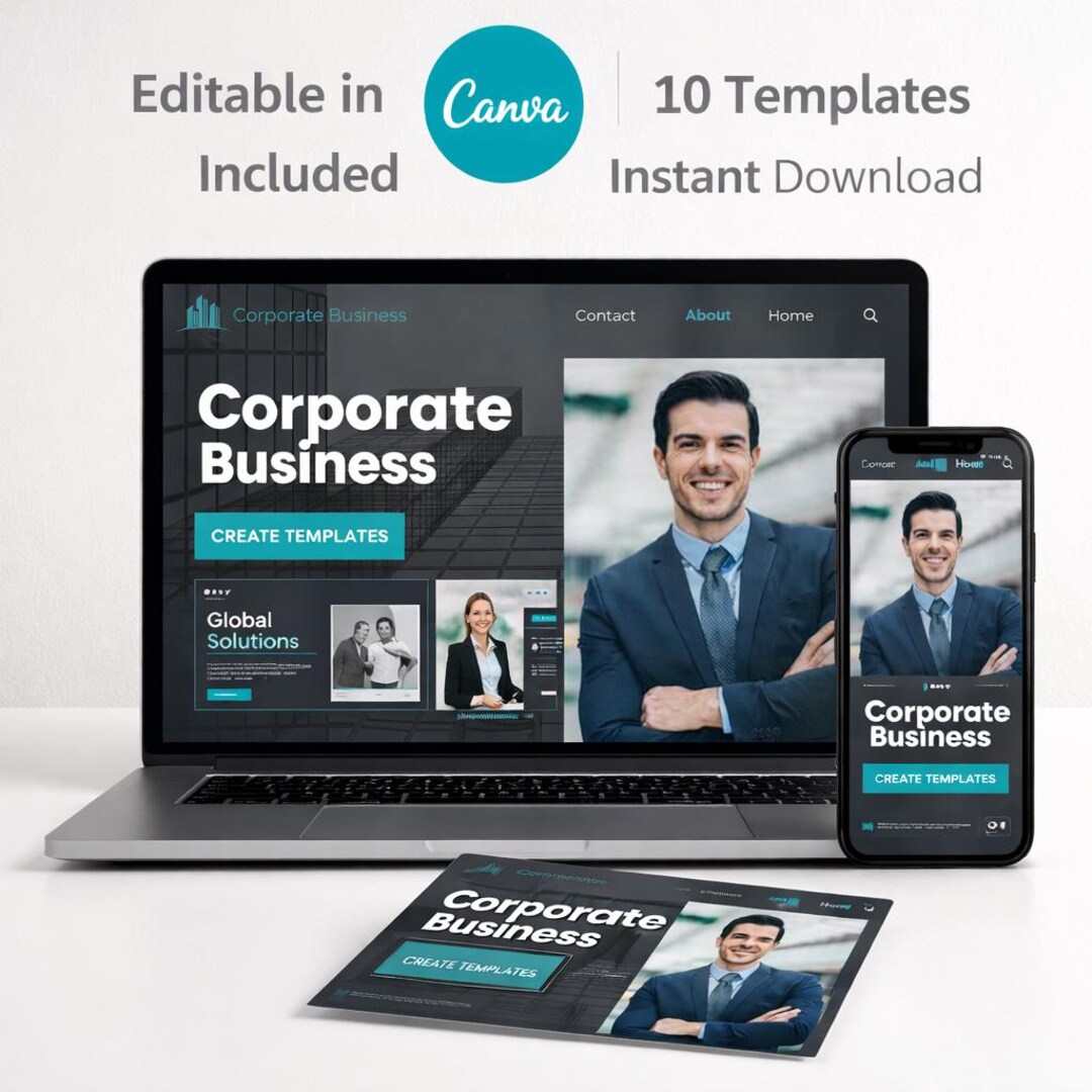 Business Plan Canva Template | Startup Pitch Deck Presentation - Etsy