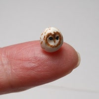 Micro-mini Owl-ooak-polymer Clay Tiny Owl-snow Owl-made to Order - Etsy