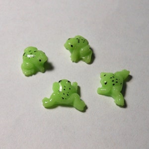 Glow in the Dark Frogs-mini Frogs-set of 4 Made to Order Frogs-ooak - Etsy