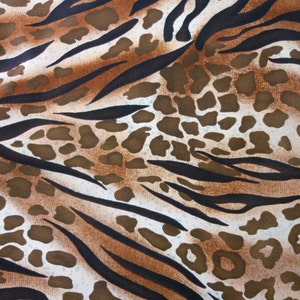 Animal Print Rayon Fabric Selling 7 Yds-shason Inc.warm Browns/black - Etsy