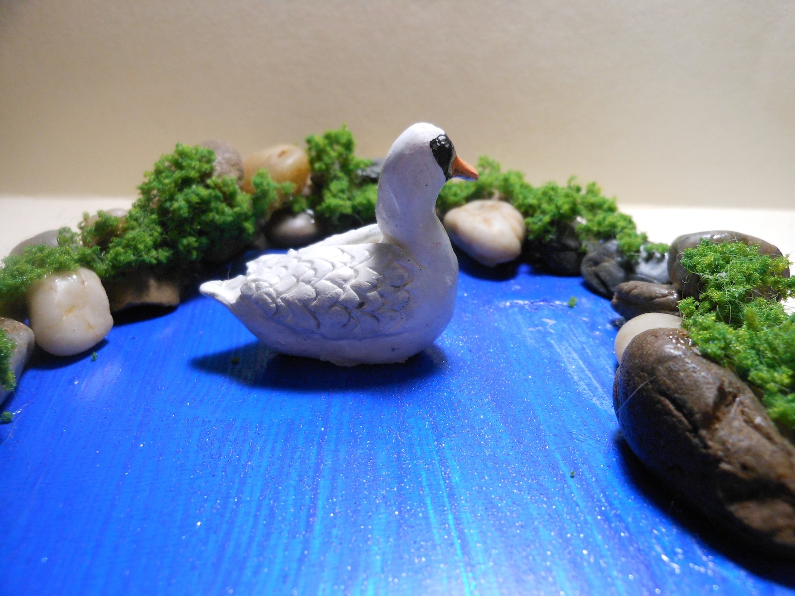 Miniature White Swan-1 1/2 tall swan Polymer Clay Swan | Etsy