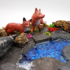 Fox Diorama-- the Big Stare Down- A Red Fox and Her Pup Stare Down ...