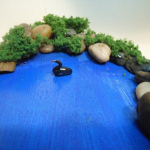 Black Swan-ooak-micro-mini Swan-polymer Clay Swan 3/8" Tall OR Large 1 ...