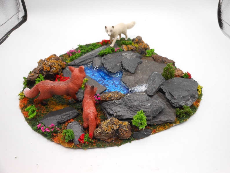 Fox Diorama-- the Big Stare Down- A Red Fox and Her Pup Stare Down ...