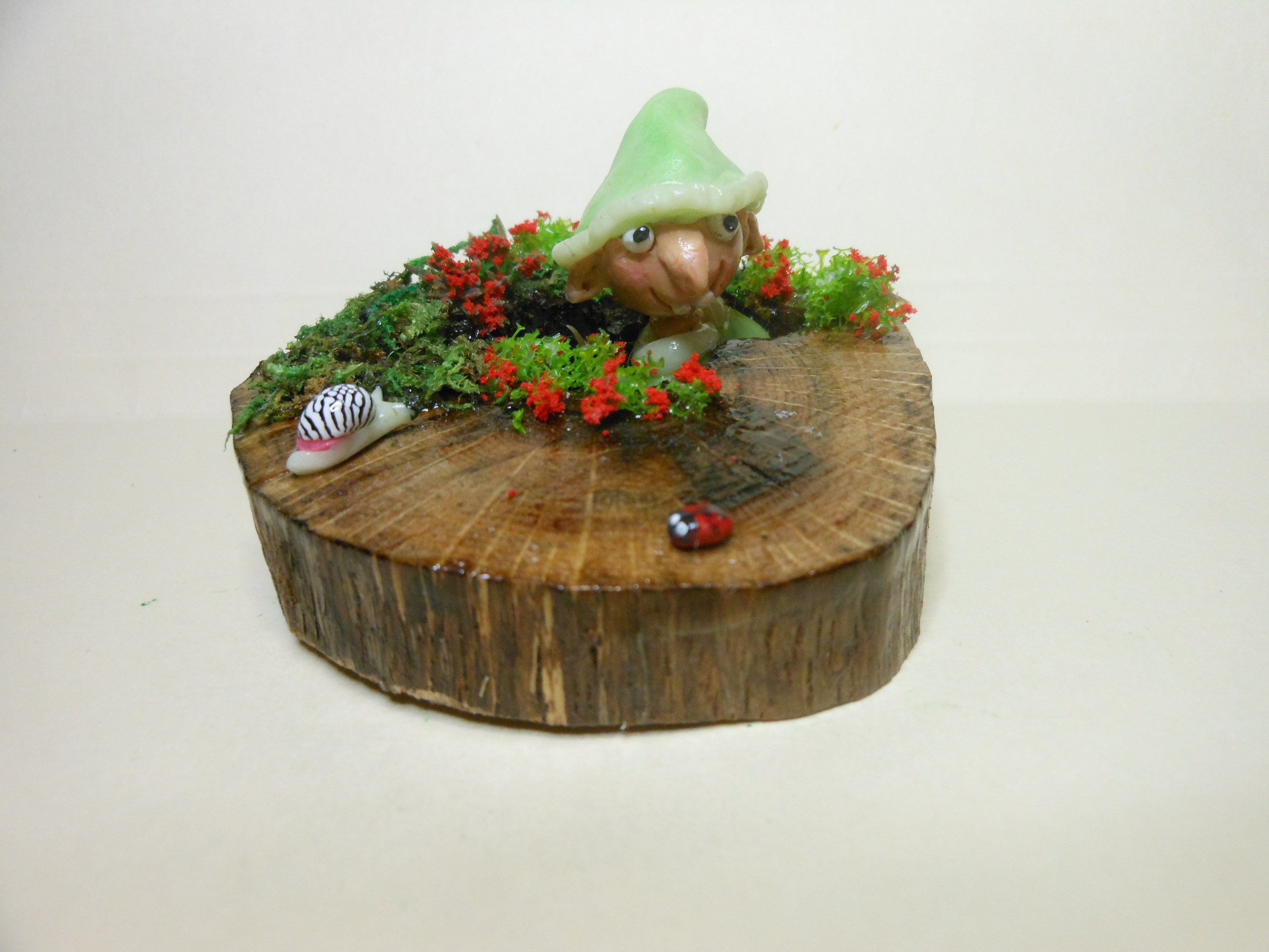 Pixie/goblin/elf Peeking Out-ooak-his Head | Etsy