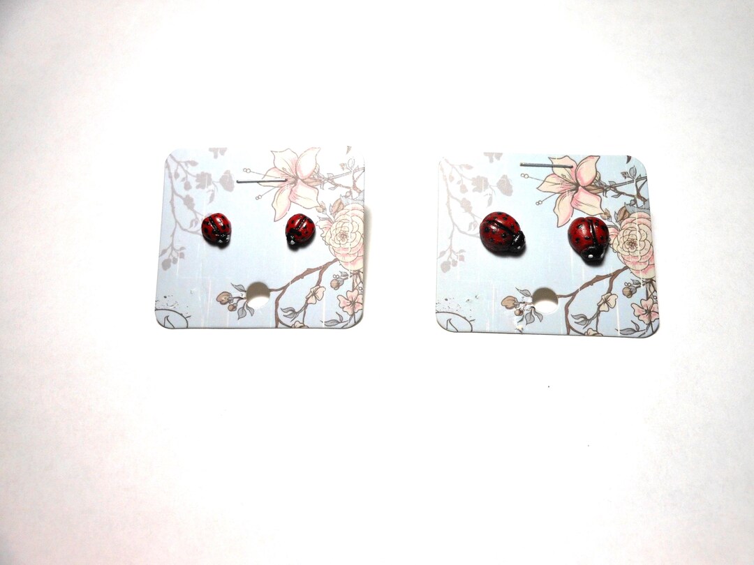 Ladybug Post Earrings-handmade - 1/4" Ladybugs or 3/8" Ladybugs - Etsy