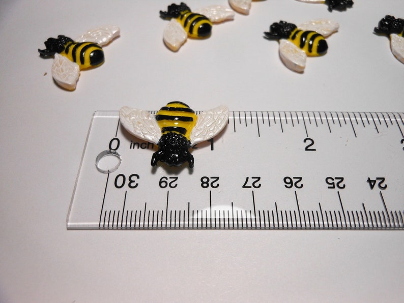 Bees-honey Bees-polymer Clay Large Bees-ooak-sets of 5 Bees - Etsy