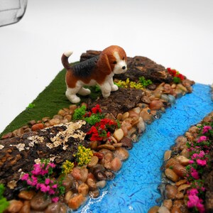 Dog Diorama-cat Diorama-beagle Puppy/siamese Cat---puppy's First Cat ...