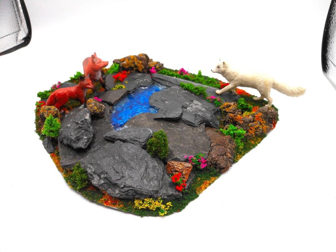 Fox Diorama-- the Big Stare Down- A Red Fox and Her Pup Stare Down ...