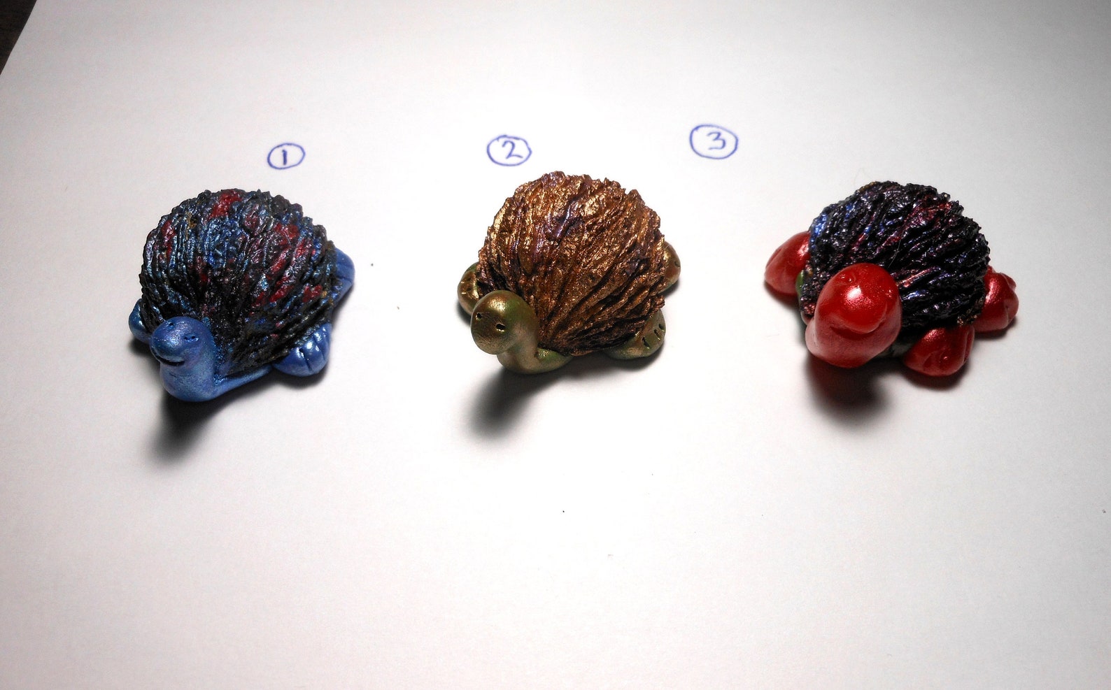 Turtles-choice of Colors-polymer Clay/walnut Shell Turtles | Etsy