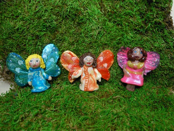 Fairies-Handmade Polymer Clay Fairies-OOAK-Choice of 3 fairies | Etsy