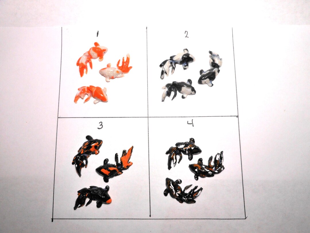 Koi Fish-sets of 3 Koi Fish-4 Different Colors --made to Order-- - Etsy