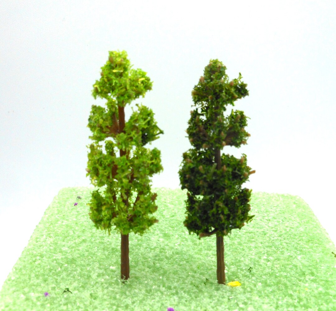 Fir Trees- Choice of Light Green or Dark Green Tree-2 1/4" With 1/8 ...