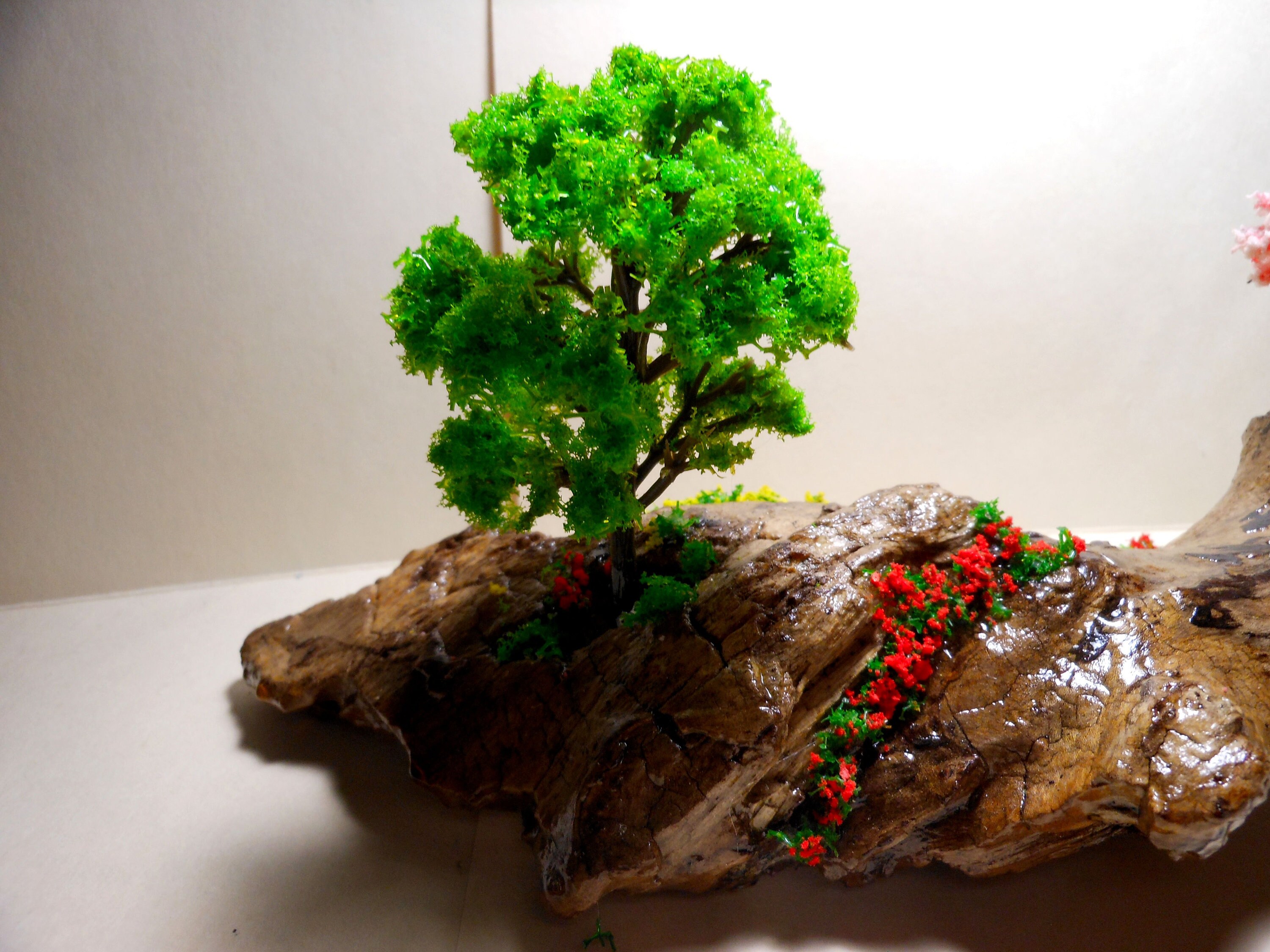 Fairy Trees-ooak-miniature Bayan Tree and Pink Flowering Tree - Etsy UK