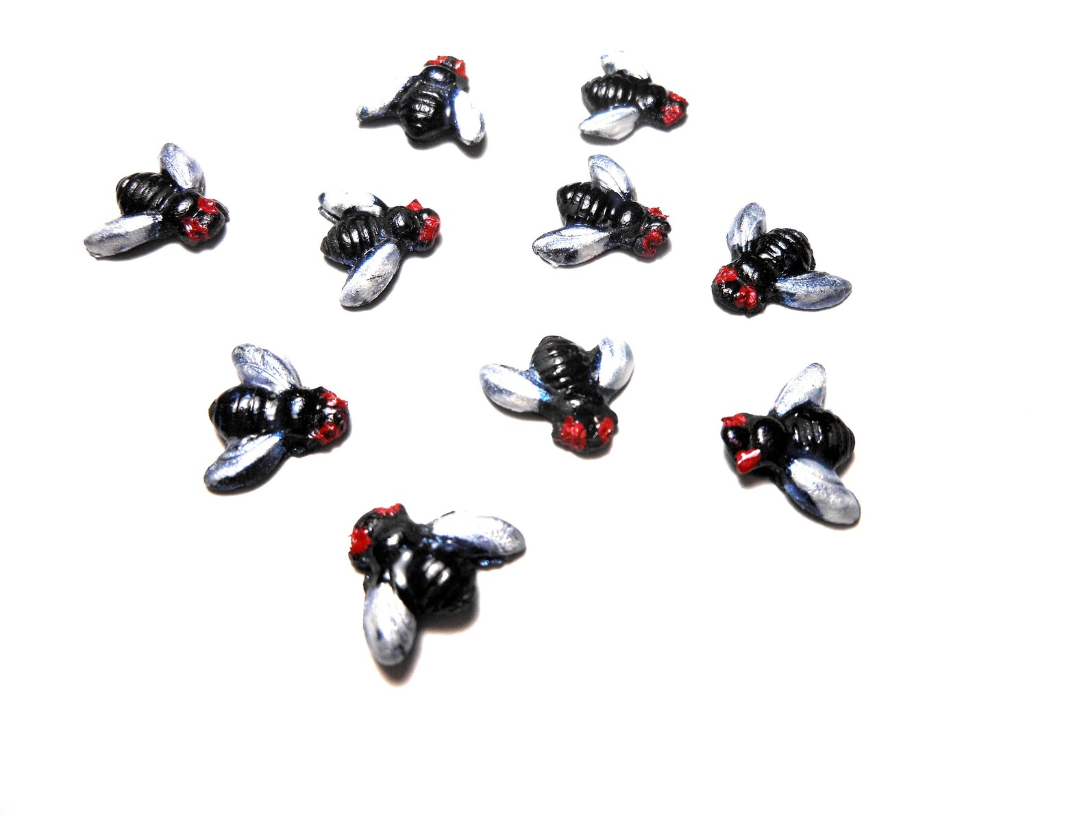Flies=ooak-polymer Clay Flies-set of 10 to 30 Flies-flies in the Soup ...