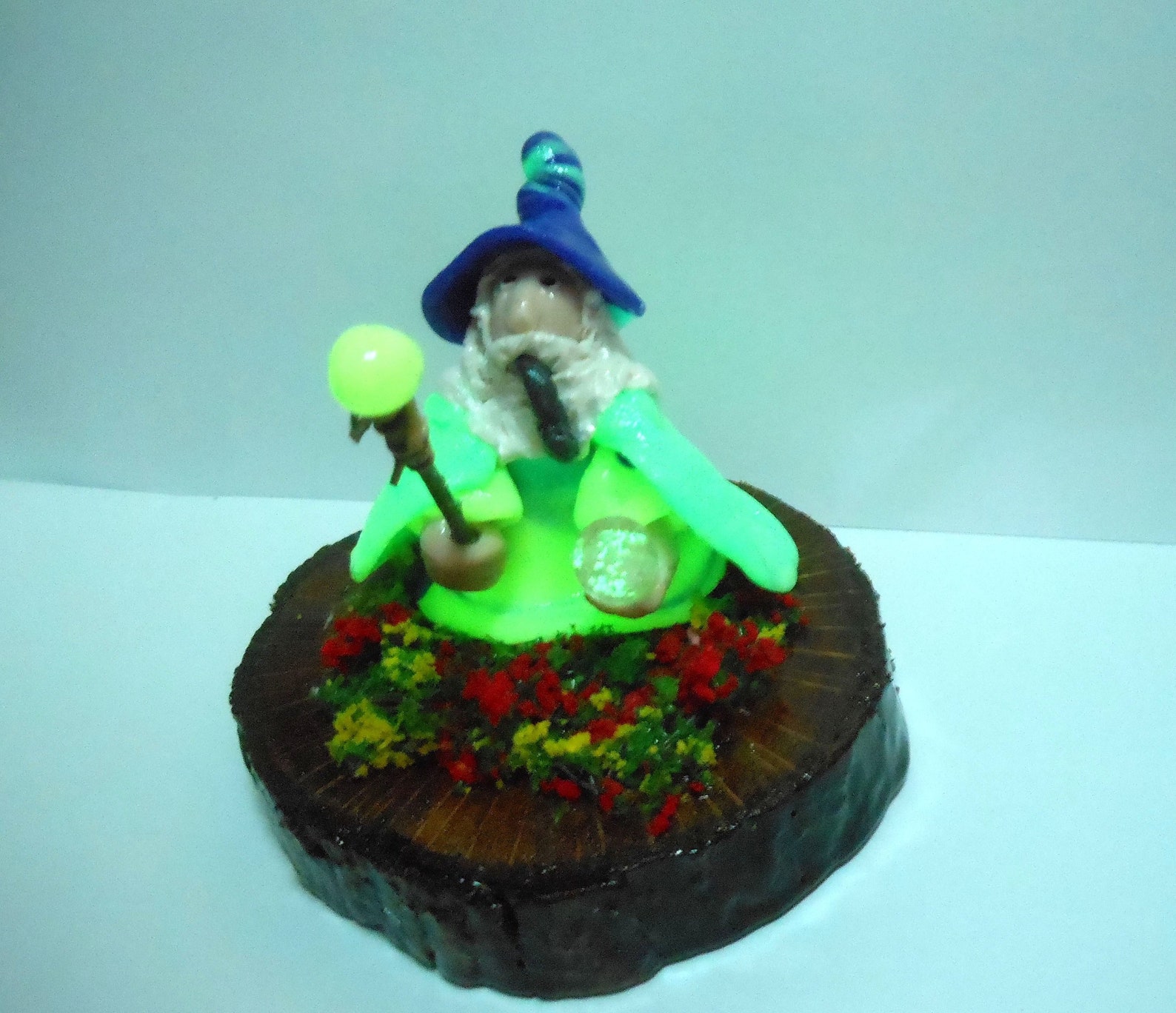 Wizard-glow in the Dark Wizard-polymer Clay Wizard-gazing Ball | Etsy