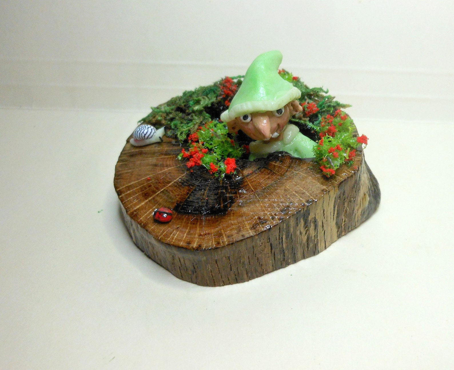 Pixie/goblin/elf Peeking Out-ooak-his Head - Etsy