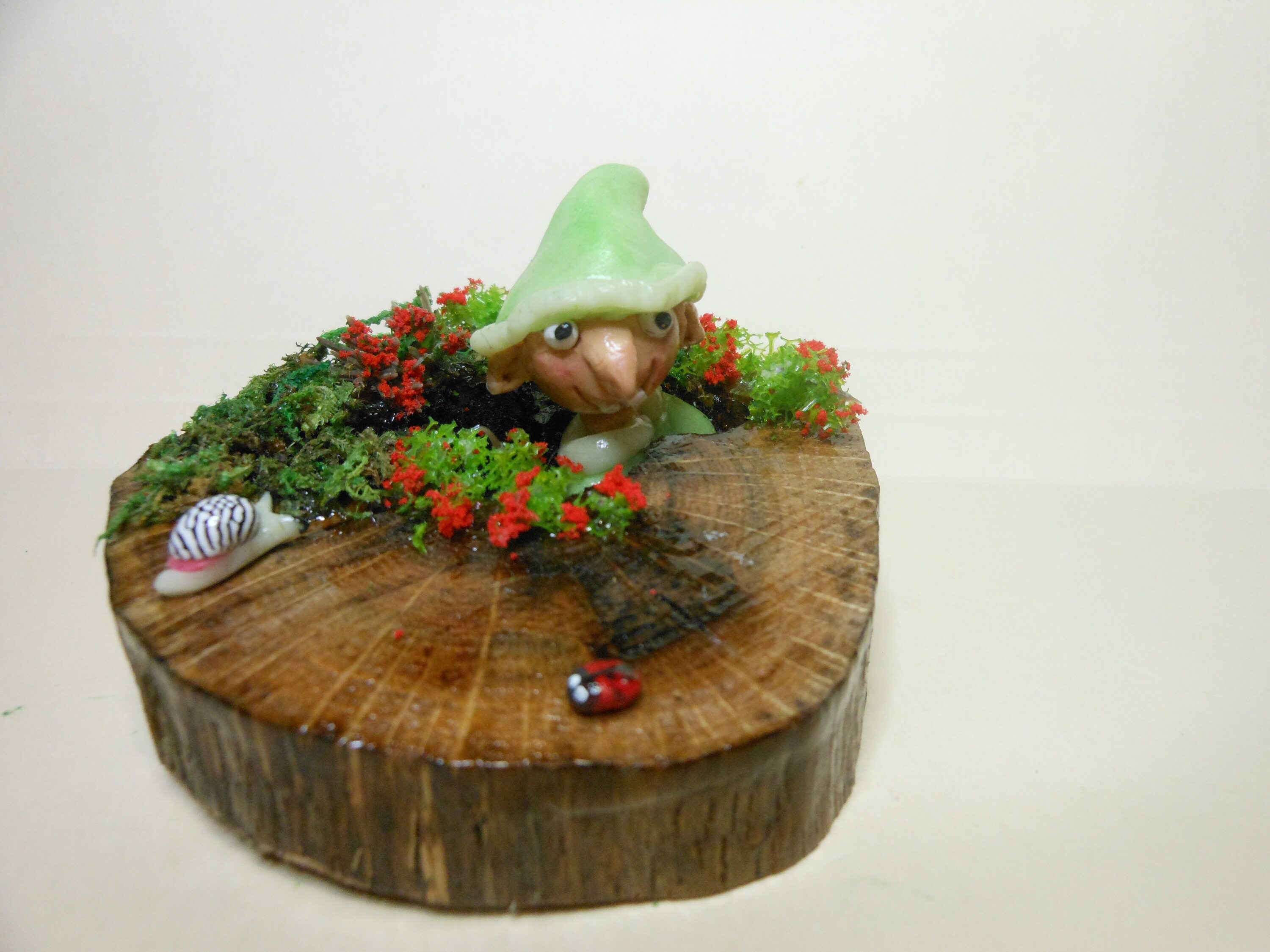 Pixie/goblin/elf Peeking Out-ooak-his Head | Etsy