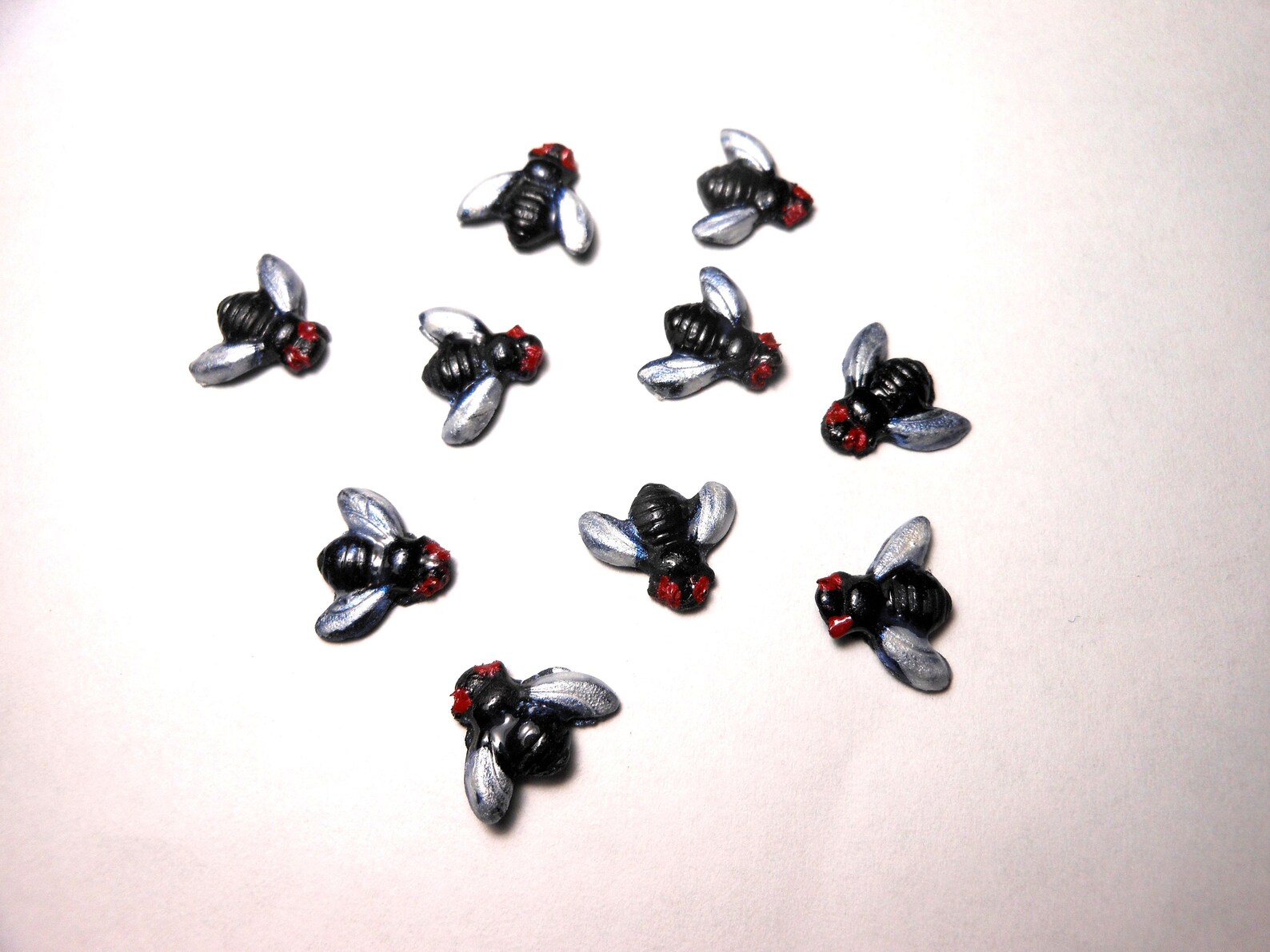 Flies=ooak-polymer Clay Flies-set of 10 to 30 Flies-flies in the Soup ...