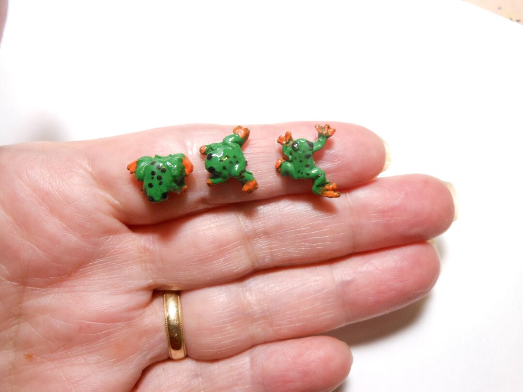 Tiny Frogs Handmade Miniatures-set of 3 Frogs-made to Order - Etsy