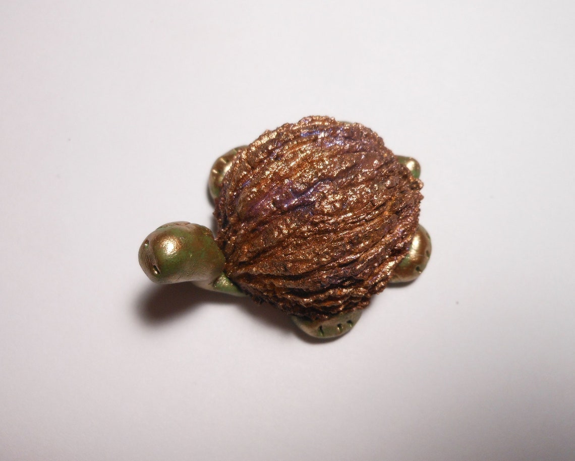 Turtles-choice of Colors-polymer Clay/walnut Shell Turtles | Etsy