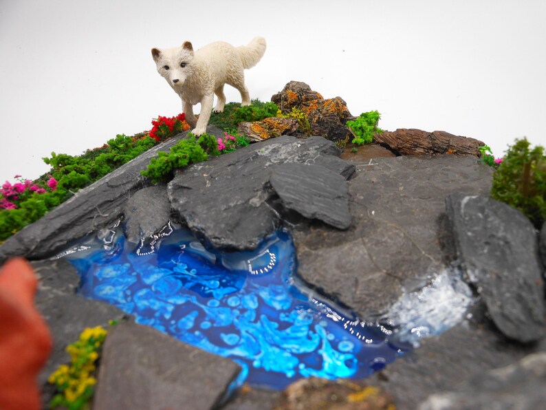 Fox Diorama the Big Stare Down A Red Fox and Her Pup Stare - Etsy