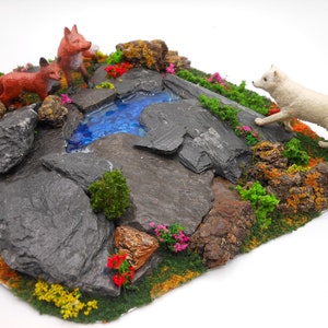 Fox Diorama-- the Big Stare Down- A Red Fox and Her Pup Stare Down ...