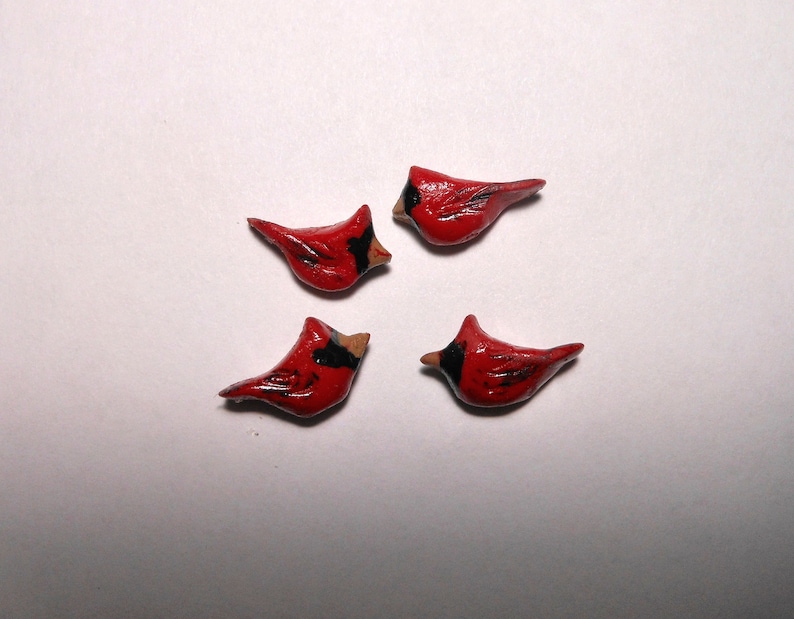 Cardinals Polymer Clay Cardinals 1/2 Long-small - Etsy