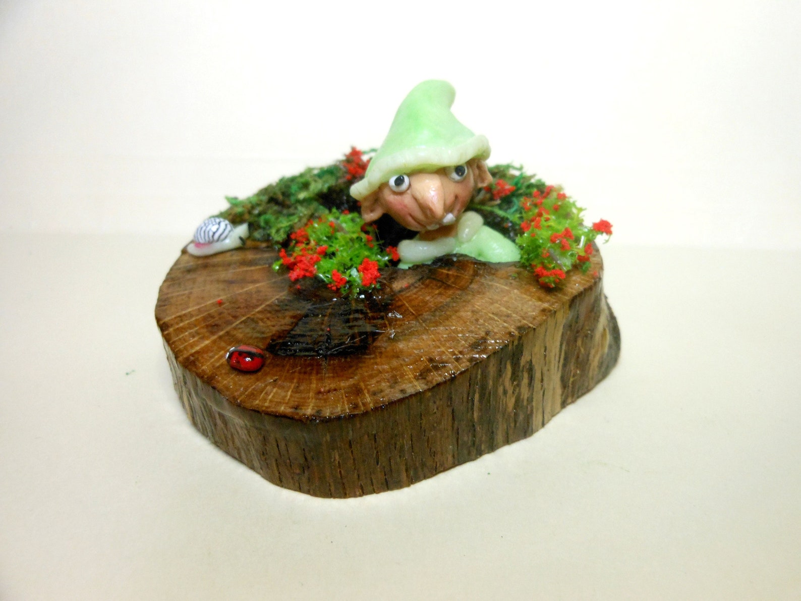 Pixie/goblin/elf Peeking Out-ooak-his Head - Etsy