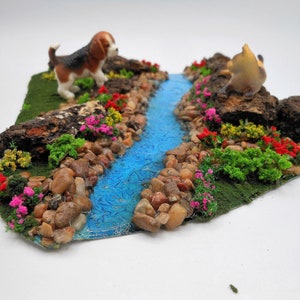 Dog Diorama-cat Diorama-beagle Puppy/siamese Cat---puppy's First Cat ...