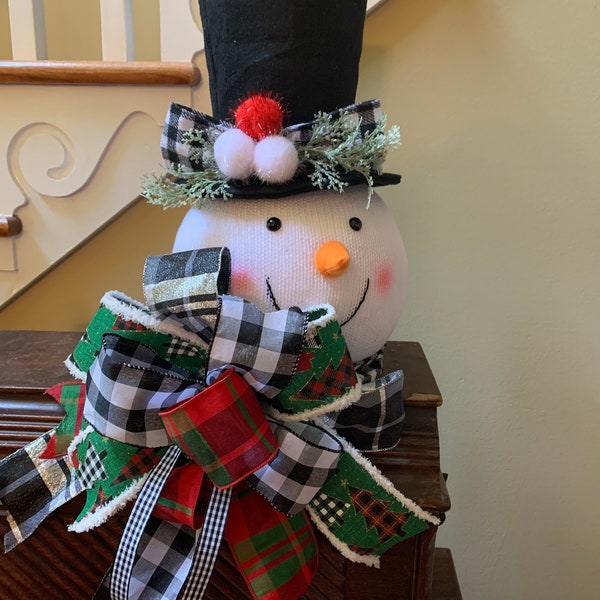 Snowman Christmas Tree Topper - Etsy