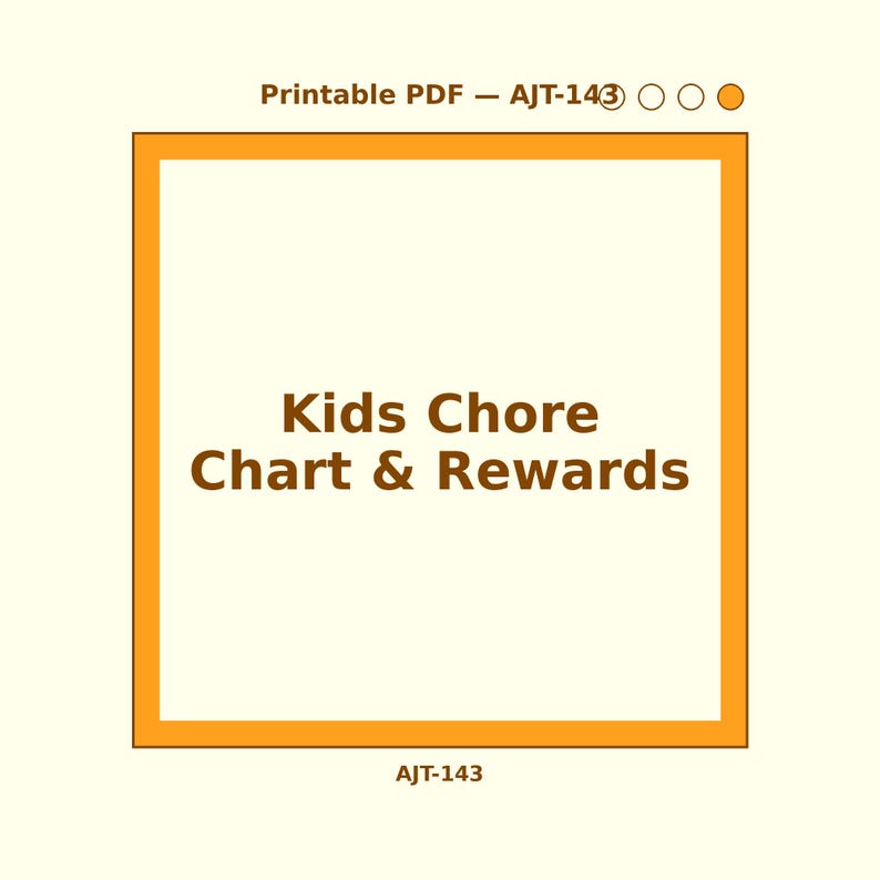 Kids Chore Chart & Reward Tracker | Weekly Responsibility Board | Star ...