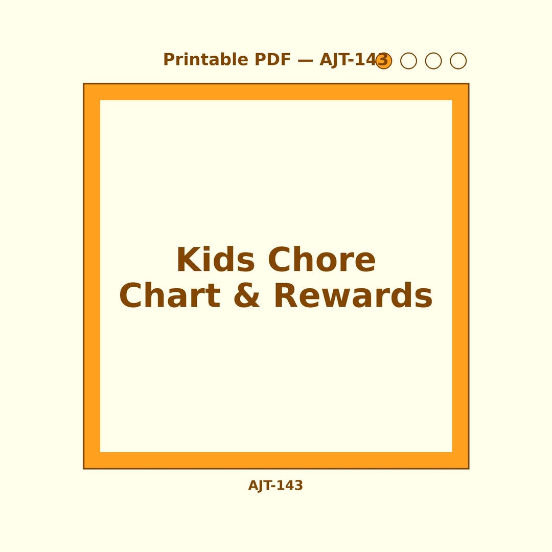 Kids Chore Chart & Reward Tracker | Weekly Responsibility Board | Star ...