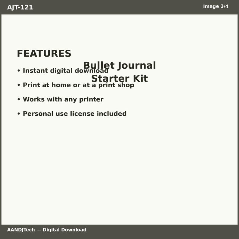 Bullet Journal Starter Kit | Bujo Spread Templates | Habit Tracker ...
