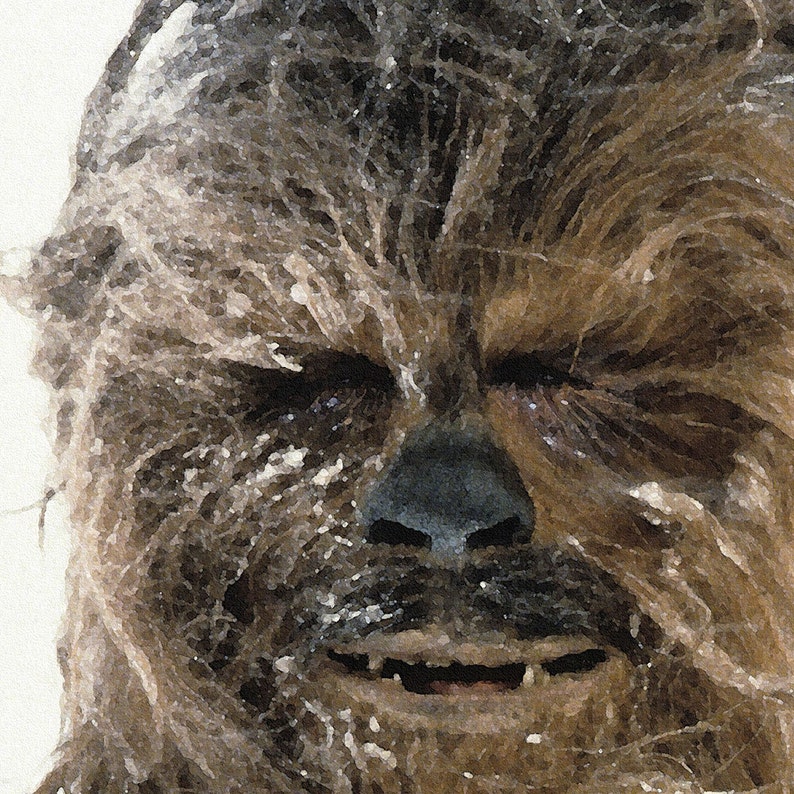 CHEWBACCA Star Wars Art Print Chewie Snow Poster Vintage | Etsy