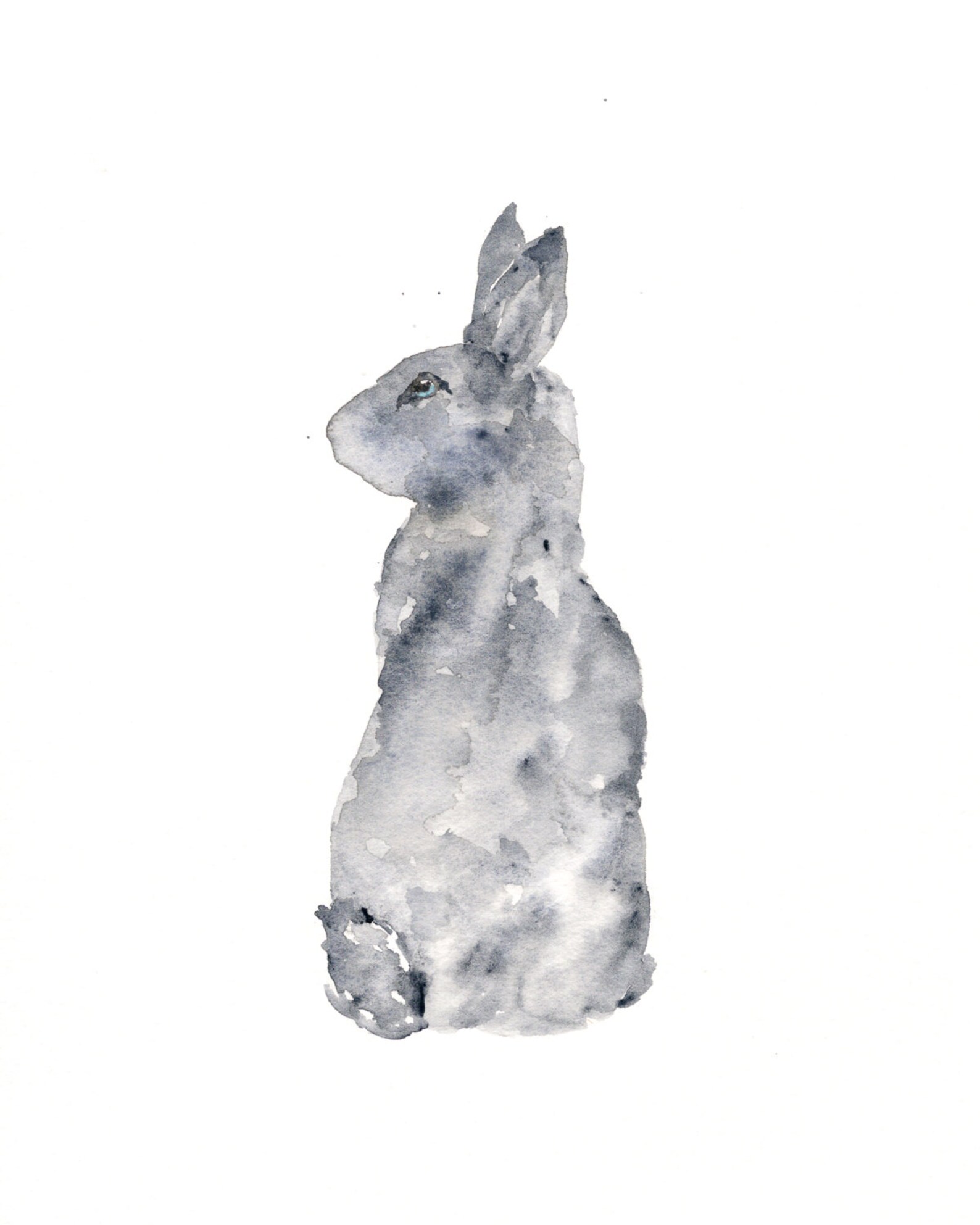Rabbit Art, Watercolor Painting, Watercolor Rabbit, Rabbit Silhouette ...