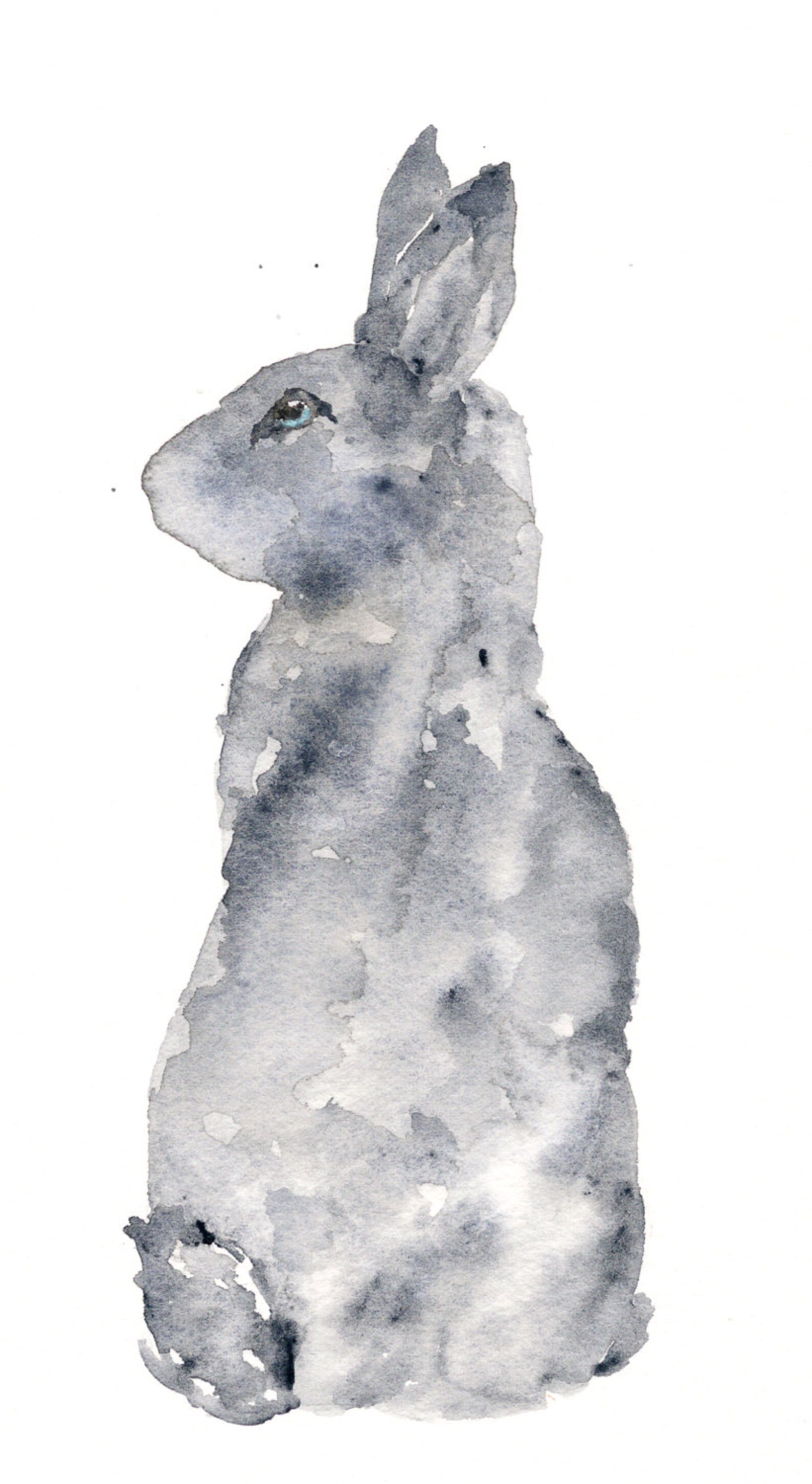 Rabbit Art Watercolor Painting Watercolor Rabbit Rabbit - Etsy