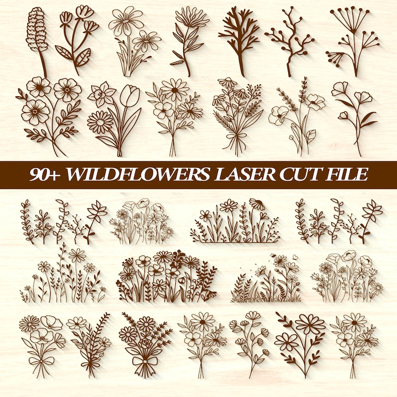 Flower Template to Cut - Etsy UK