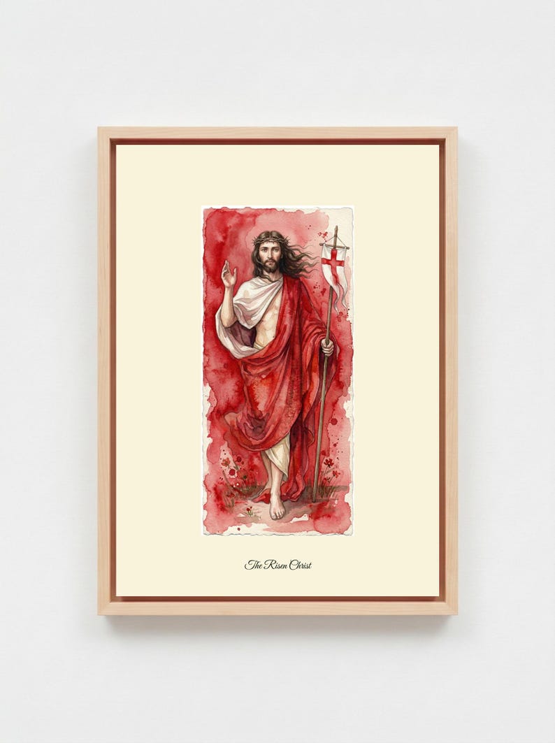 Risen Christ Art | Jesus Watercolor Print | Christian Wall Art ...