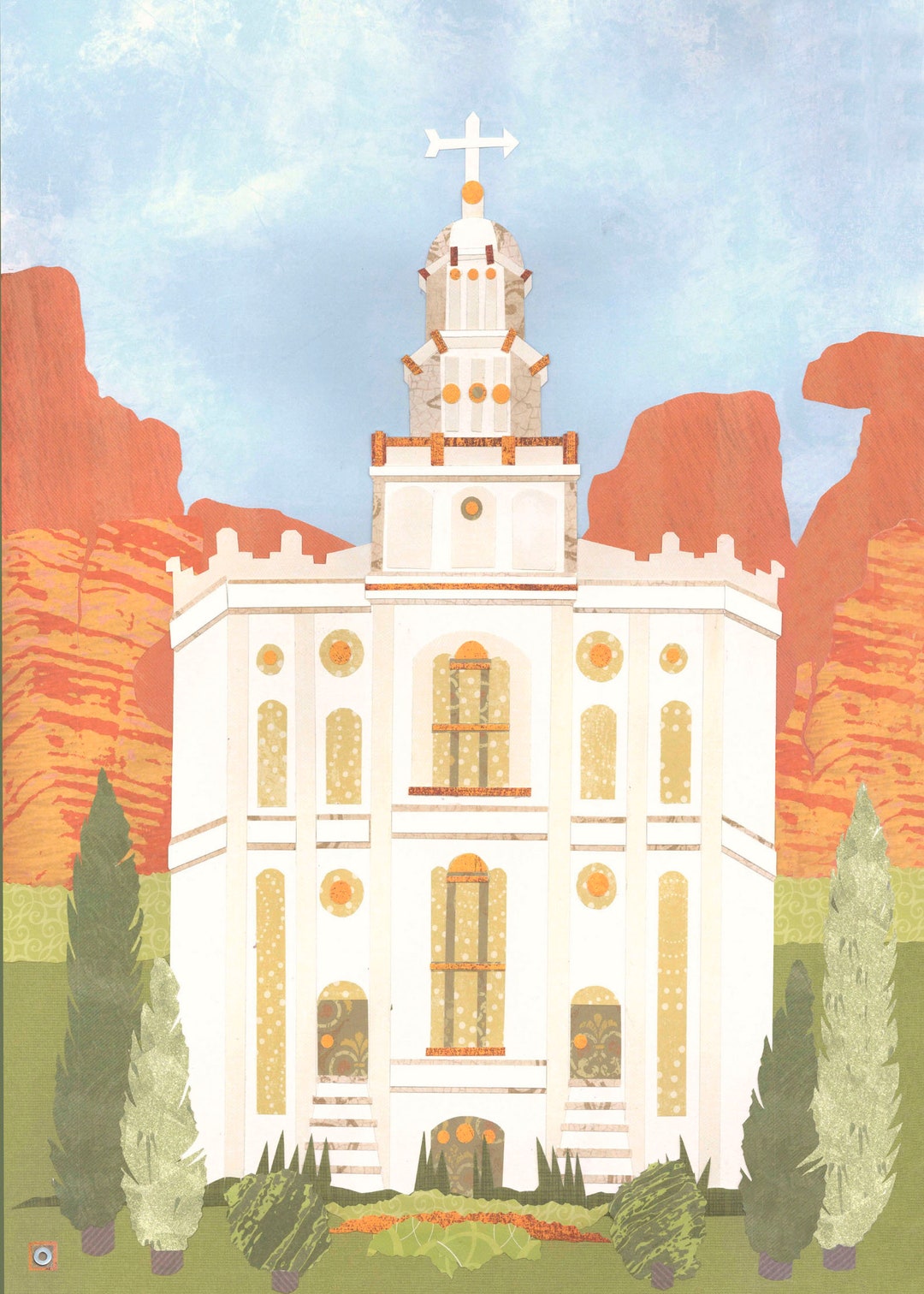 Saint George Utah Temple Collage Print (downloadable .JPEG) - Etsy
